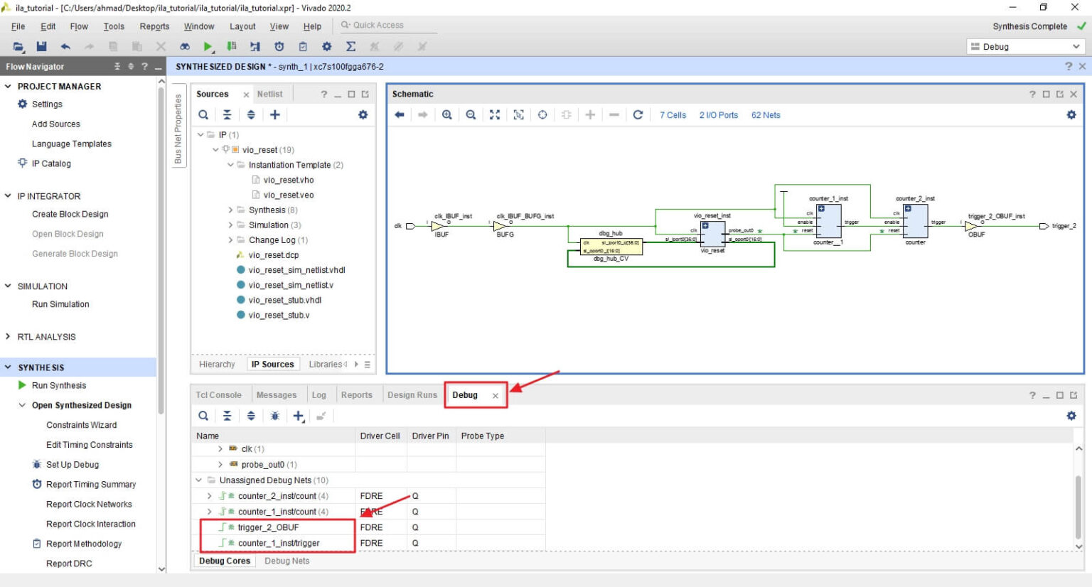 Using Integrated Logic Analyzer Ila And Virtual Inputoutput Vio
