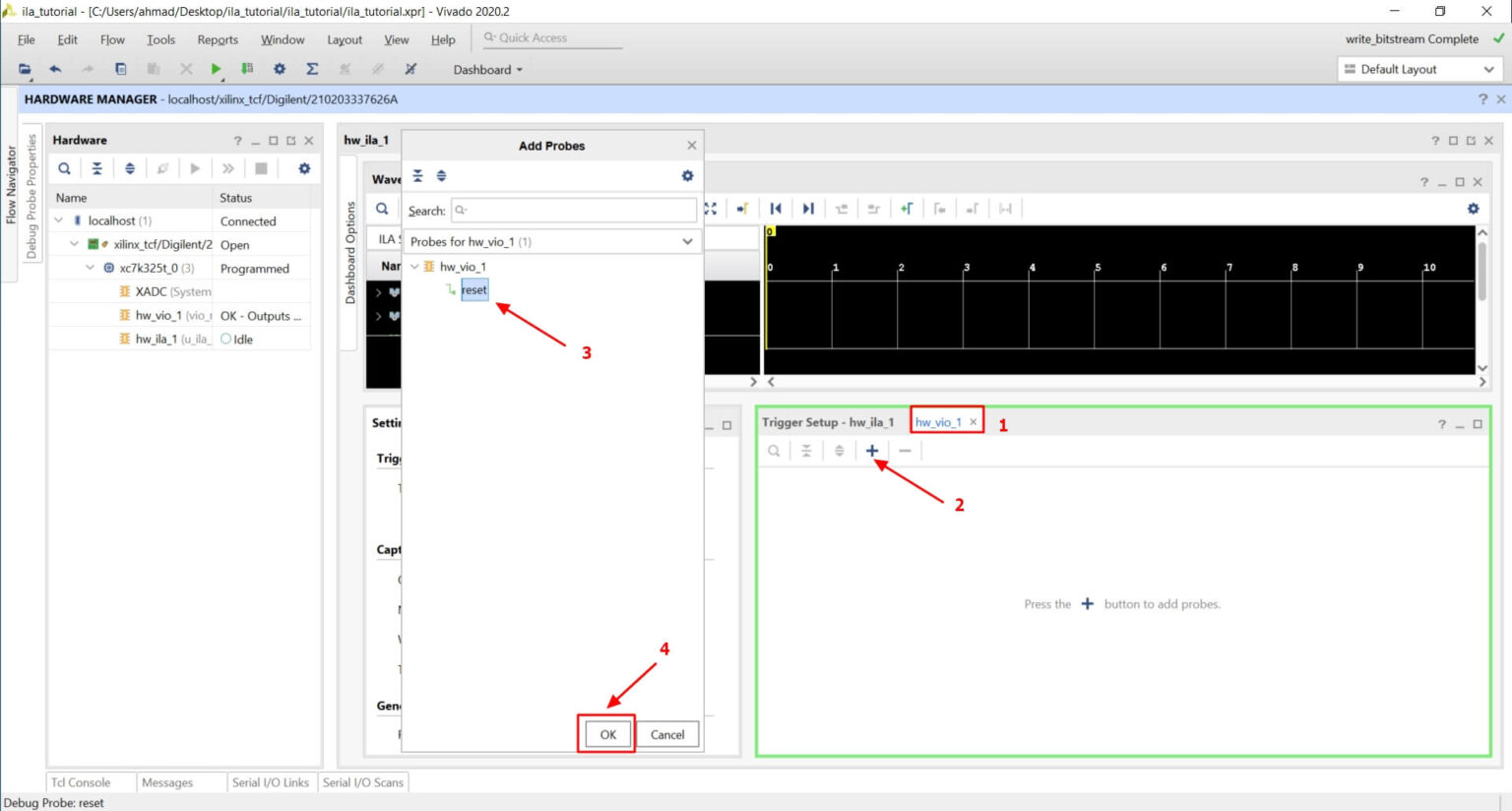 Using Integrated Logic Analyzer (ILA) and Virtual Input/Output (VIO) - VHDLwhiz