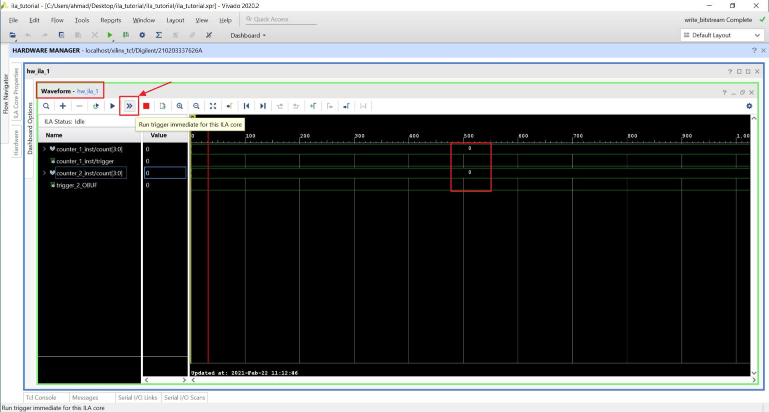 Using Integrated Logic Analyzer Ila And Virtual Inputoutput Vio